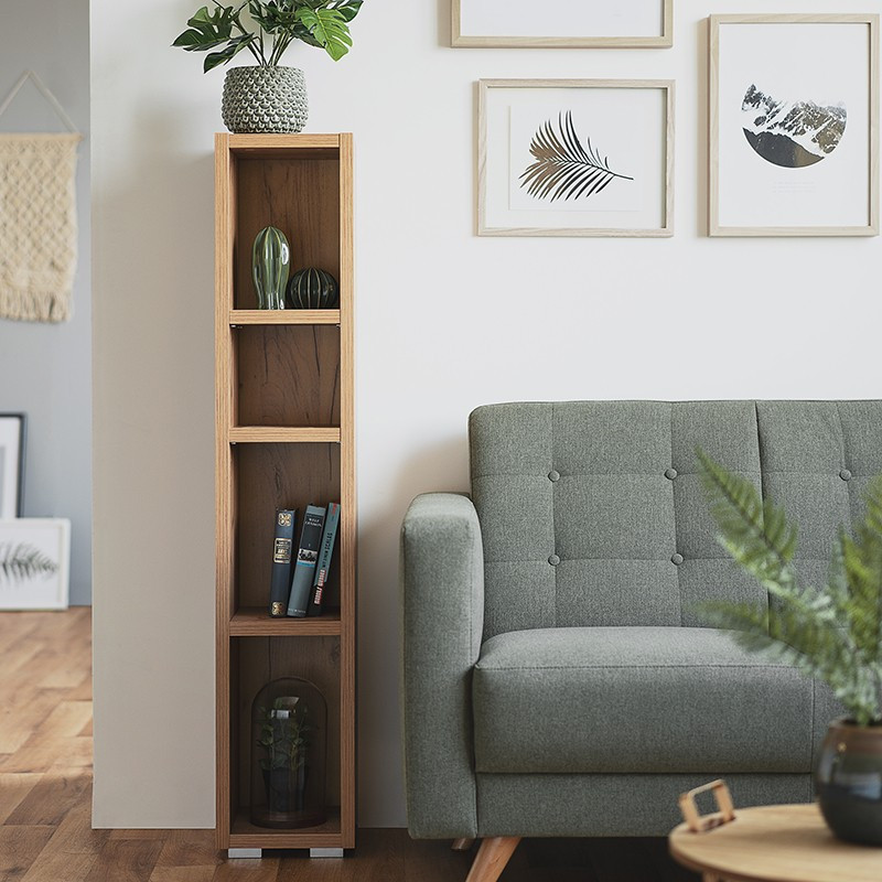 Etagère étroite 4 niches naturel - Le Dépôt Bailleul