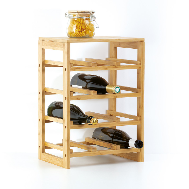 Rack bouteilles x12 bambou Linha 5five - Le Dépôt Bailleul