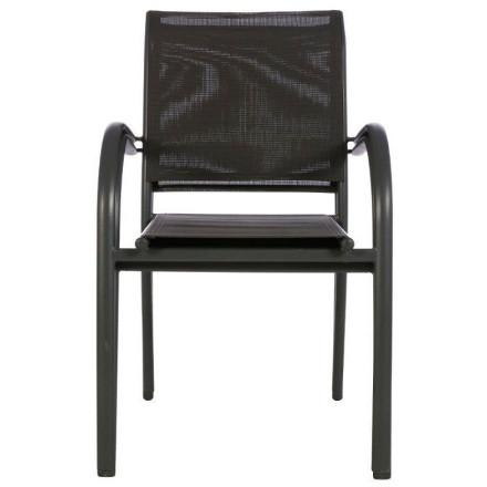 Fauteuil empilable Hespéride anthracite/graphite - Le Dépôt Bailleul